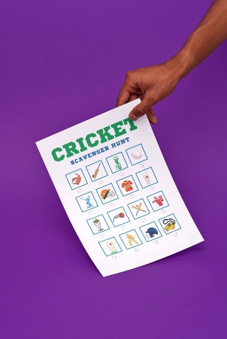 Cricket Scavenger Hunt | Printable Kids Party Game | Instant Download ...