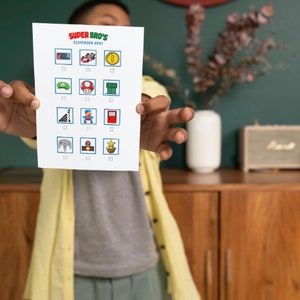 Super Mario Scavenger Hunt: Printable Kids Birthday Party Game (PDF ...