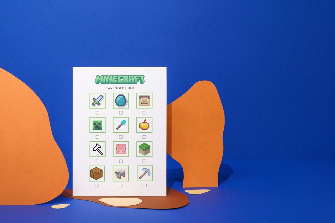 Minecraft Scavenger Hunt & Party Game | Instant Download Kids Game for ...