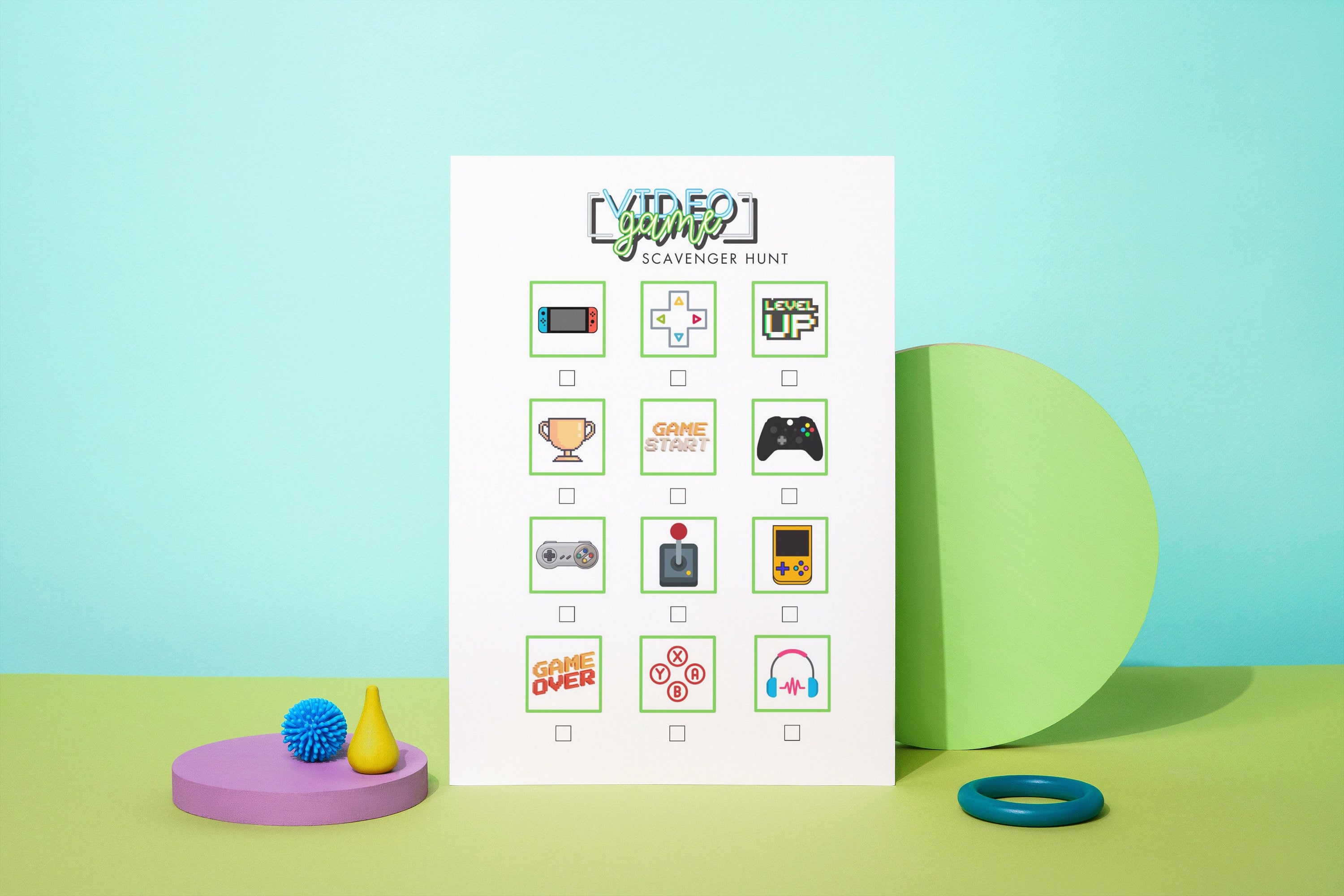 Video Game Printable Scavenger Hunt & Party Game Instant Download Kids ...