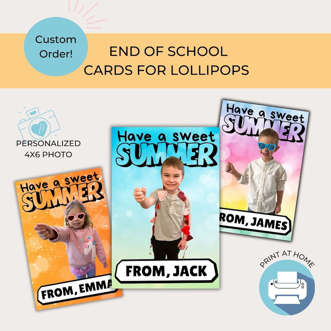 Editable End of the School Year Card With Personalized Photo, Name and ...
