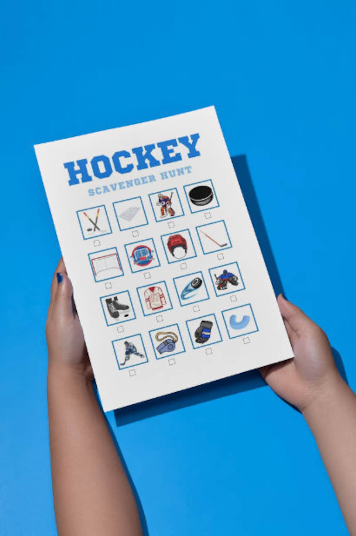 Hockey Scavenger Hunt | Ice Hockeyprintable Kids | Party Game | Instant ...