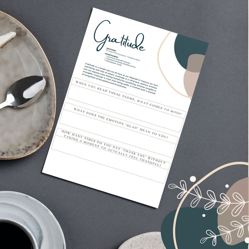 Gratitude Workbook to Cultivate Thankfulness Journal, Exercises and ...
