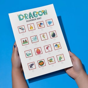 Dragon Scavenger Hunt | Printable Kids Party Game | Instant Download ...