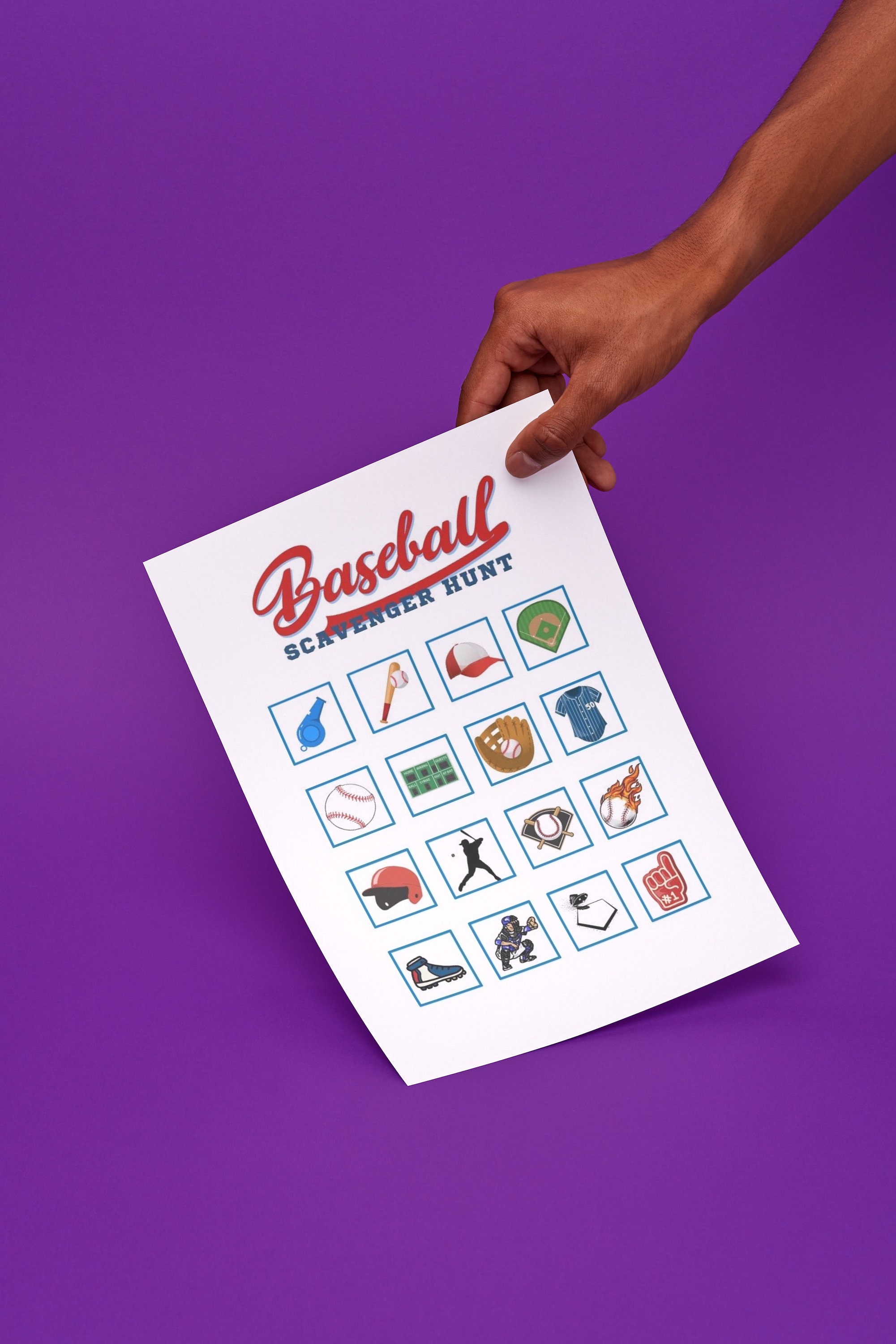 Baseball Scavenger Hunt | Printable Kids Party Game | Instant Download ...