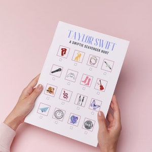 Taylor Swift Scavenger Hunt & Party Game | Instant Download Kids Game ...