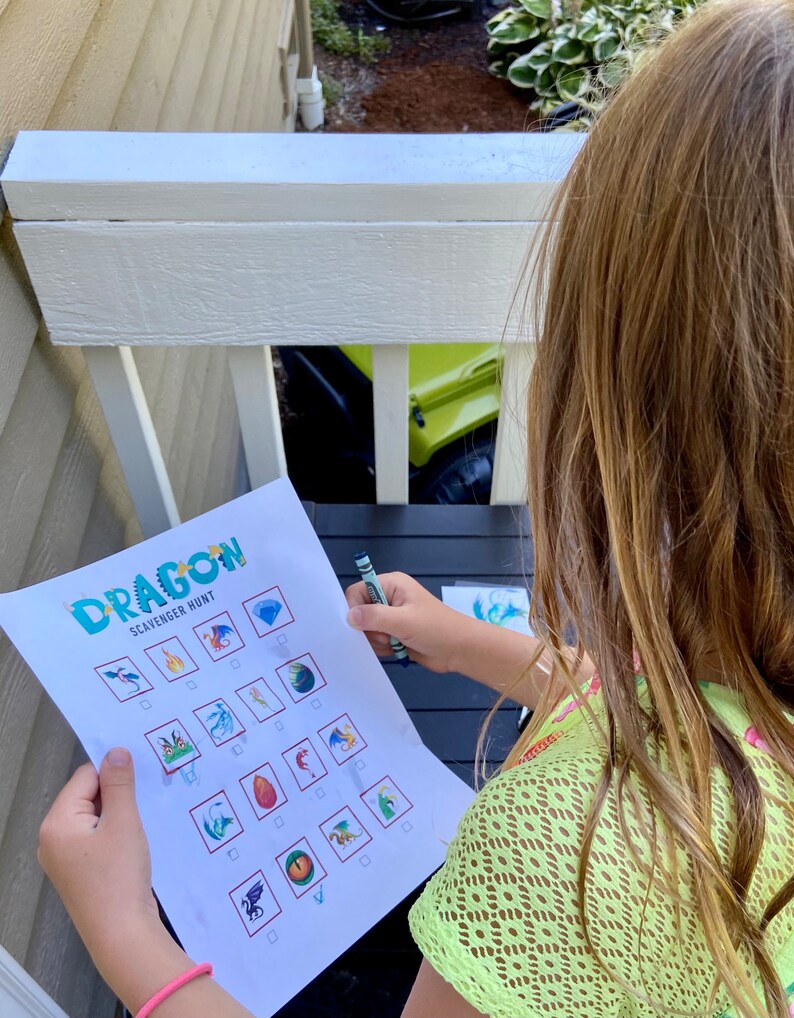 Dragon Scavenger Hunt | Printable Kids Party Game | Instant Download ...