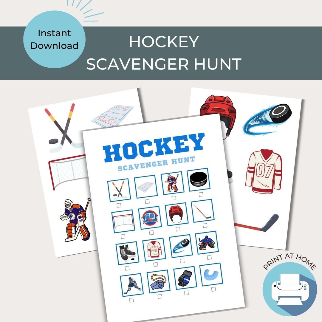 Hockey Scavenger Hunt | Ice Hockeyprintable Kids | Party Game | Instant ...