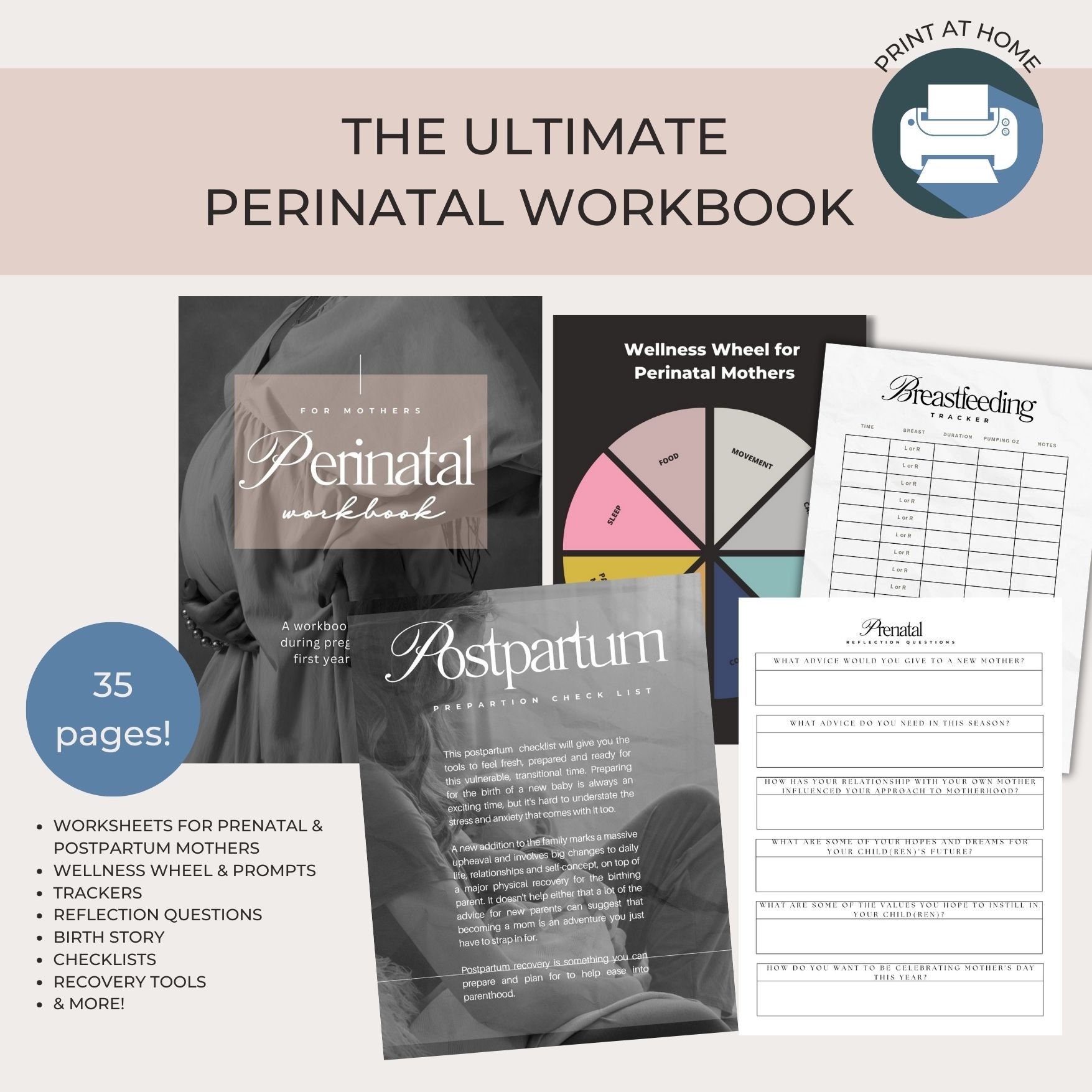 Ultimate Perinatal Workbook All the Postpartum and Prenatal Tools That ...
