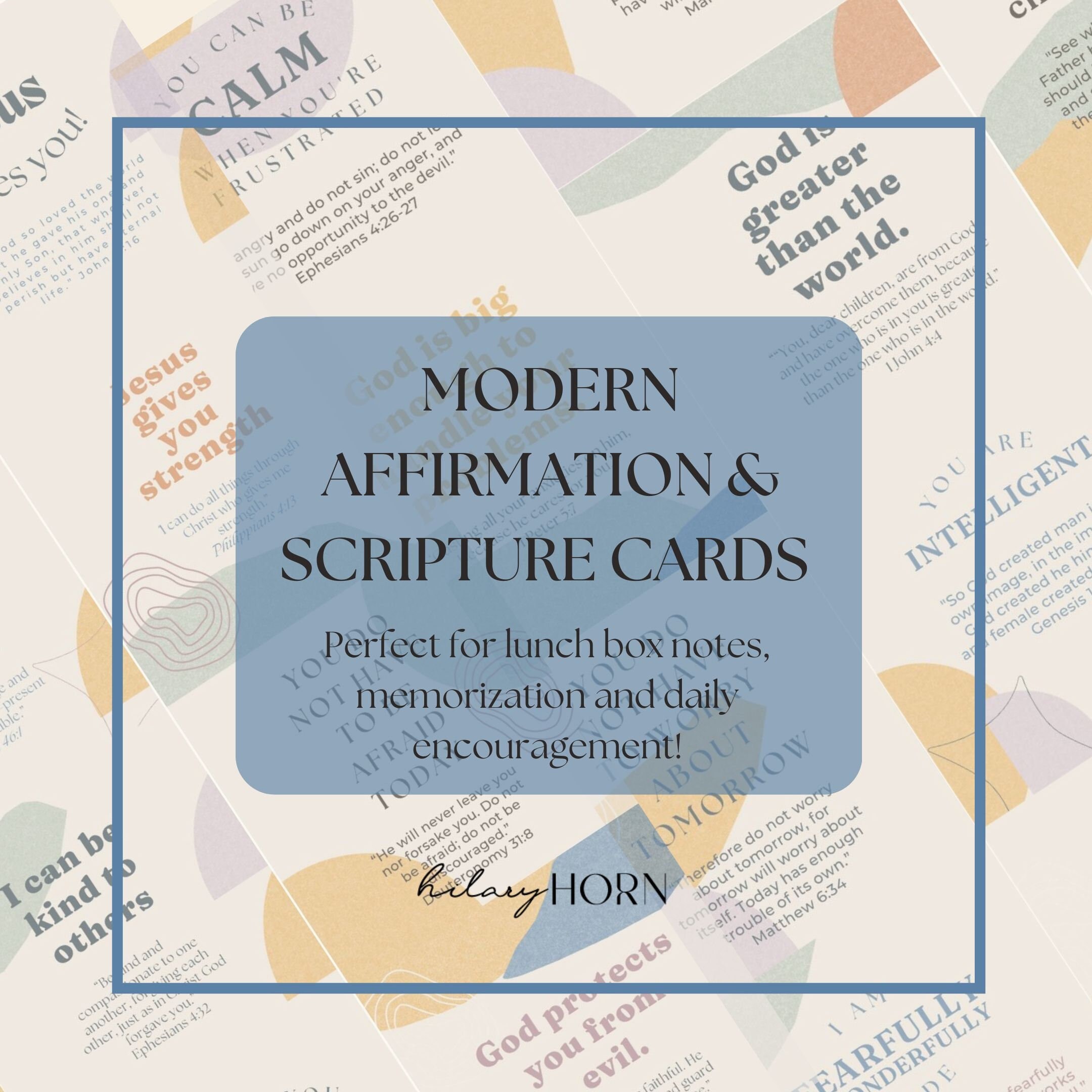 Modern Affirmation & Scripture Cards | Lunchbox Notes | Bible ...