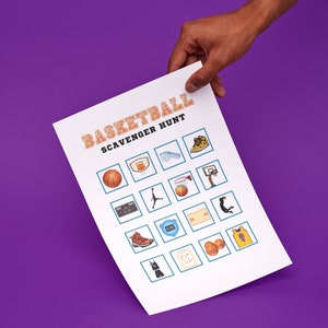 Basketball Scavenger Hunt | Printable Kids Party Game | Instant ...