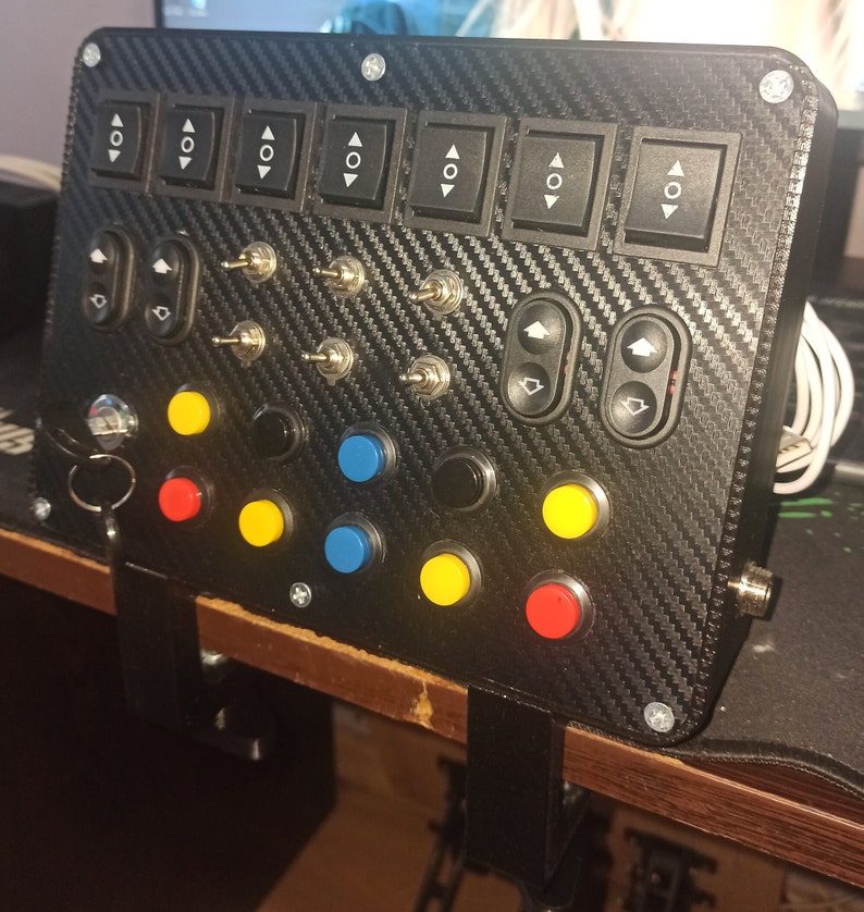 44-switch Button Box for Sim Racing - Ultimate 3D Printed Game Controller for G29, G27, G920 ...