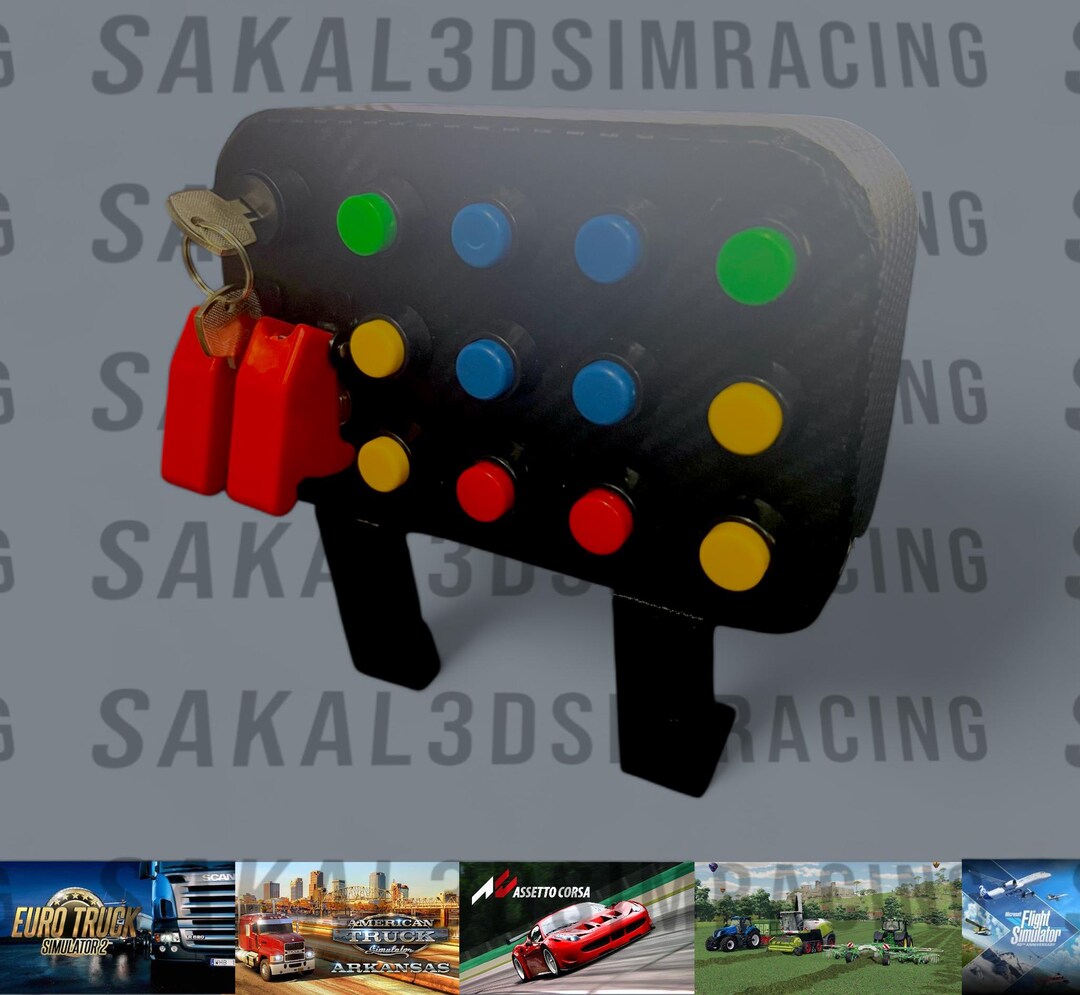 15-switch Button Box for Sim Racing 3D Printed Game Controller for G29 ...