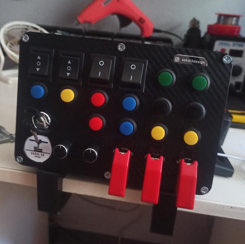 30 Function Sim Racing Button Box | Custom 3D Printed USB Control Panel ...