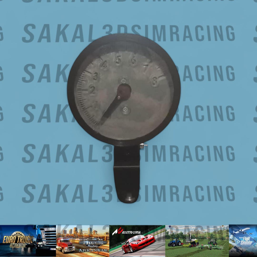 3D Printed Analog Tachometer | Sim Racing RPM Dashboard - Etsy