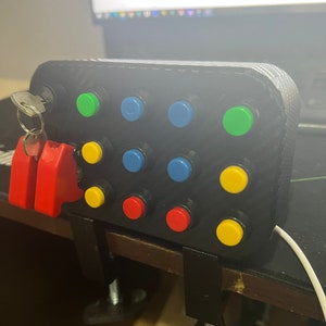 15 Function Button Box 3D Gaming Useful PLA Sim Racing Race Equipment ...