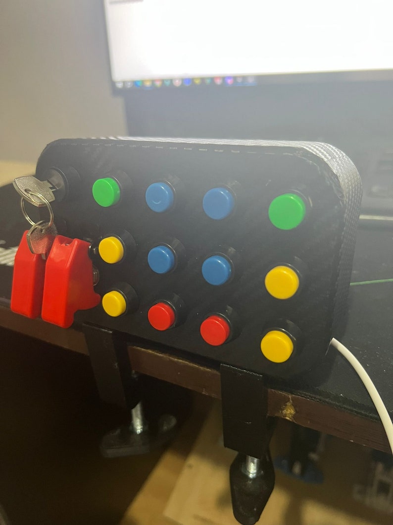15 Function Button Box 3D Gaming Useful PLA Sim Racing Race Equipment ...