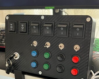 24 Function Button Box 3D Gaming Useful PLA Sim Racing Race Equipment ...