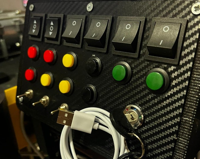 24 Function Button Box 3D Gaming Useful PLA Sim Racing Race Equipment ...