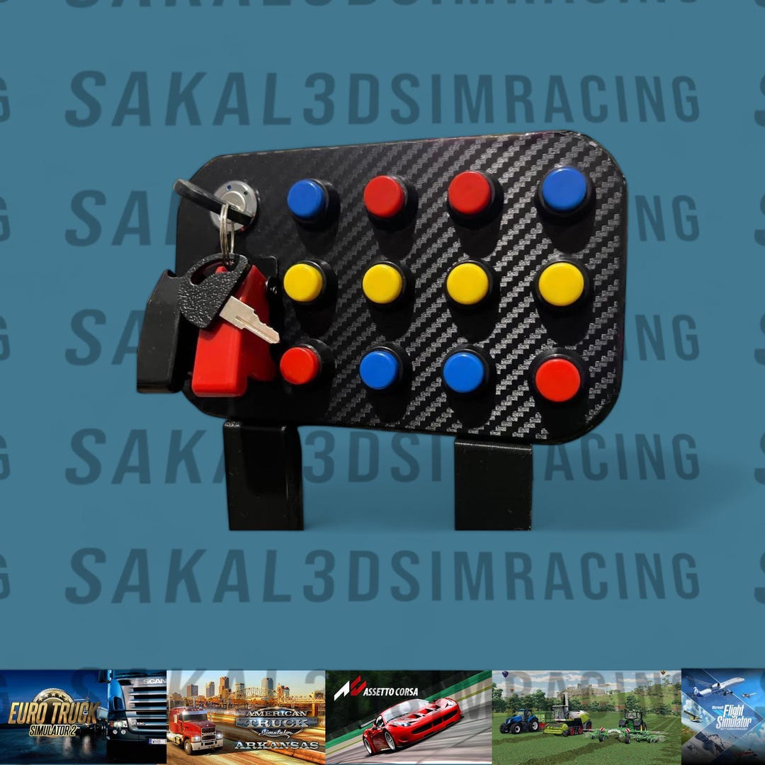 16-function Sim Racing Button Box Compact USB Control Panel for ETS ...