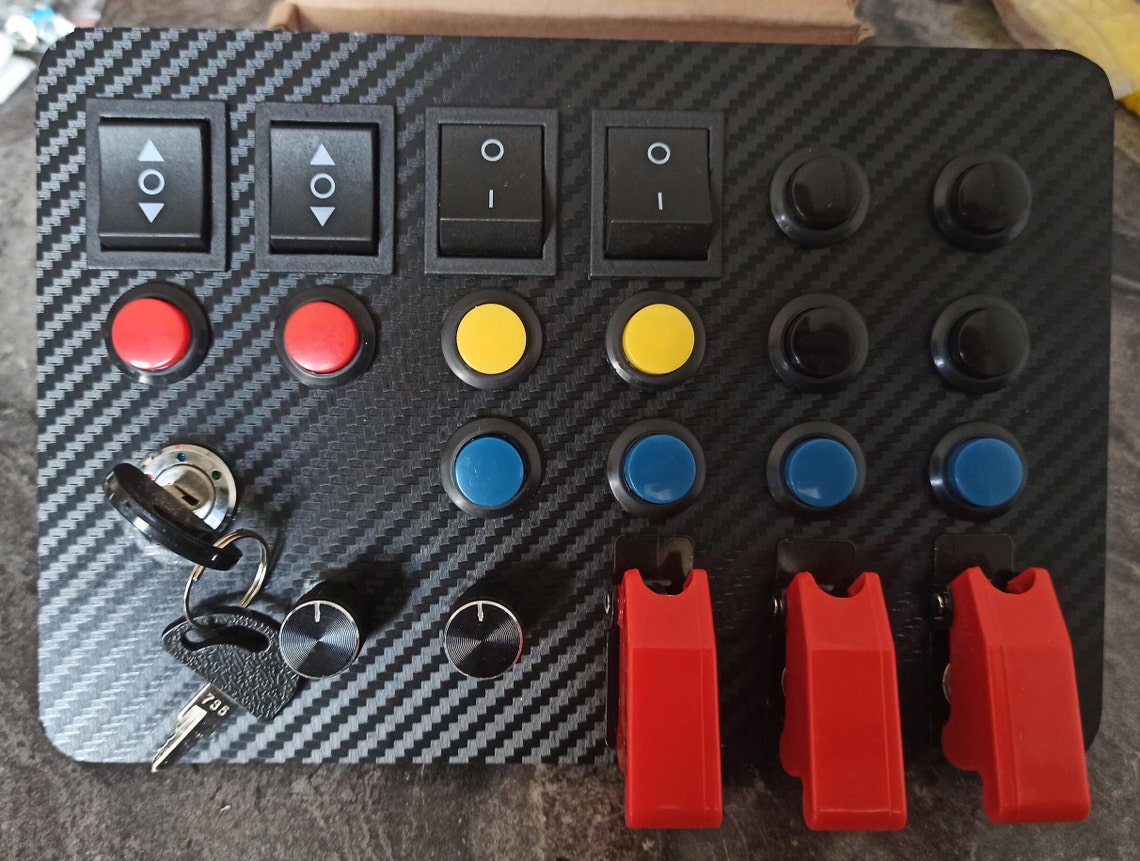 30 Function Button Box 3D Gaming Useful PLA Sim Racing Race Equipment ...