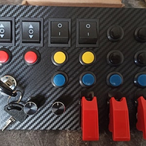 30 Function Button Box 3D Gaming Useful PLA Sim Racing Race Equipment ...