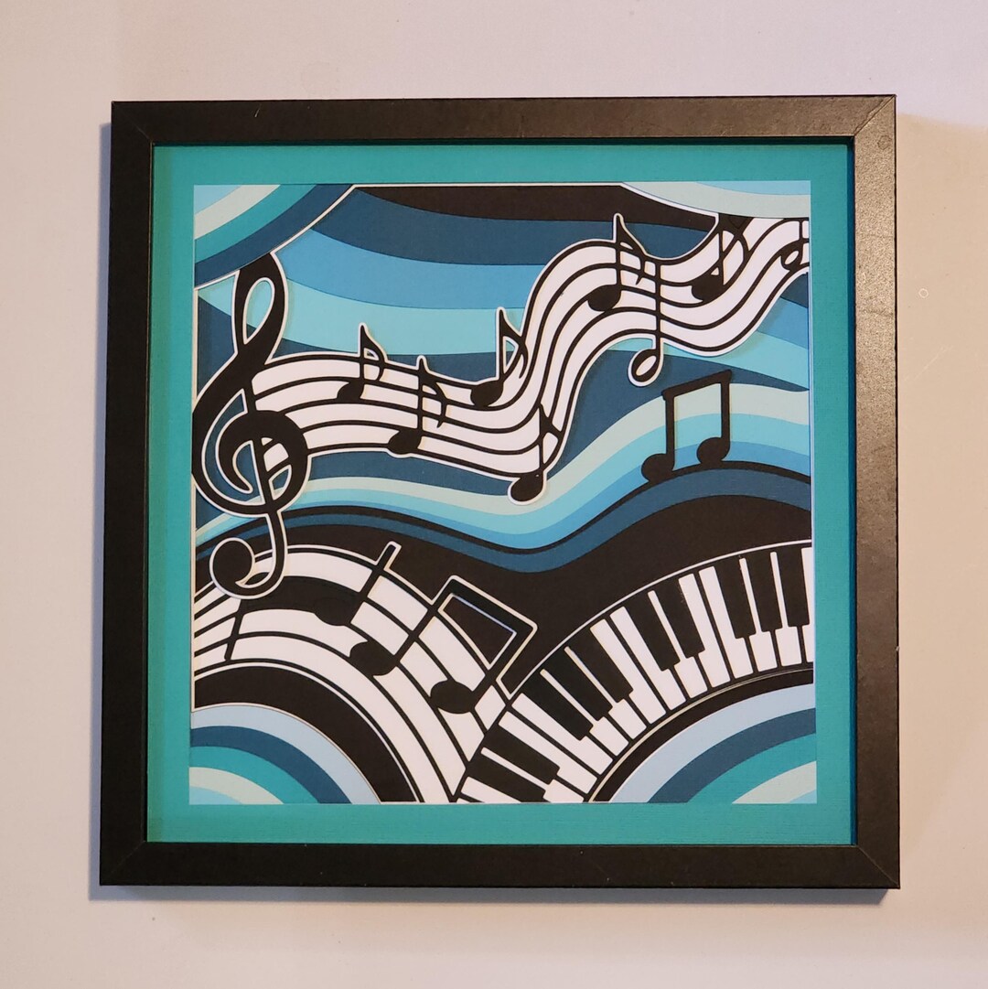 3D Layered Art, Music Decor, Music Gift, Music Decor Piano Art - Etsy
