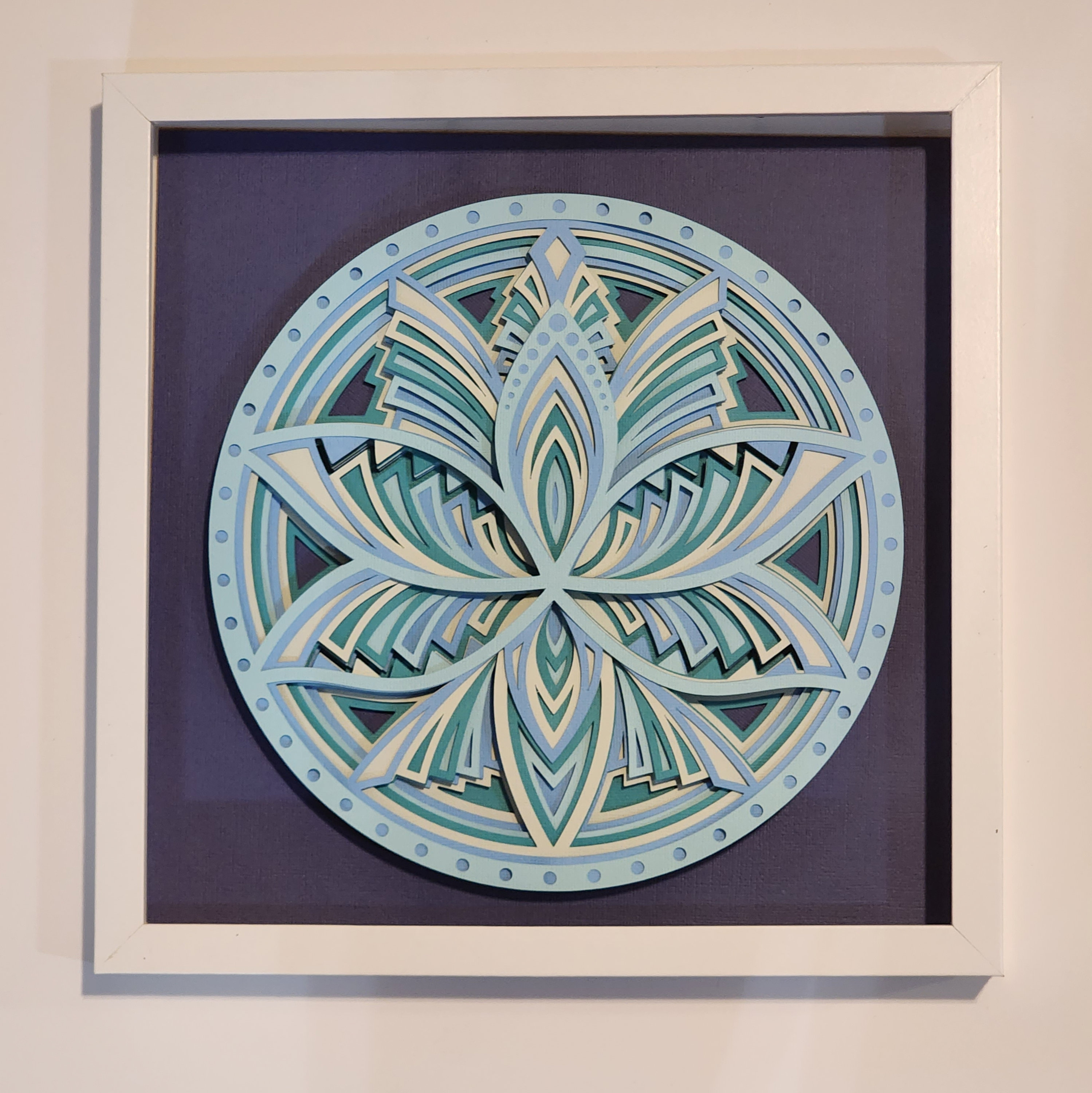 Lotus Flower Art, 3D Art Decor, Shadow Box Art, Unique Wall Art, Lotus ...