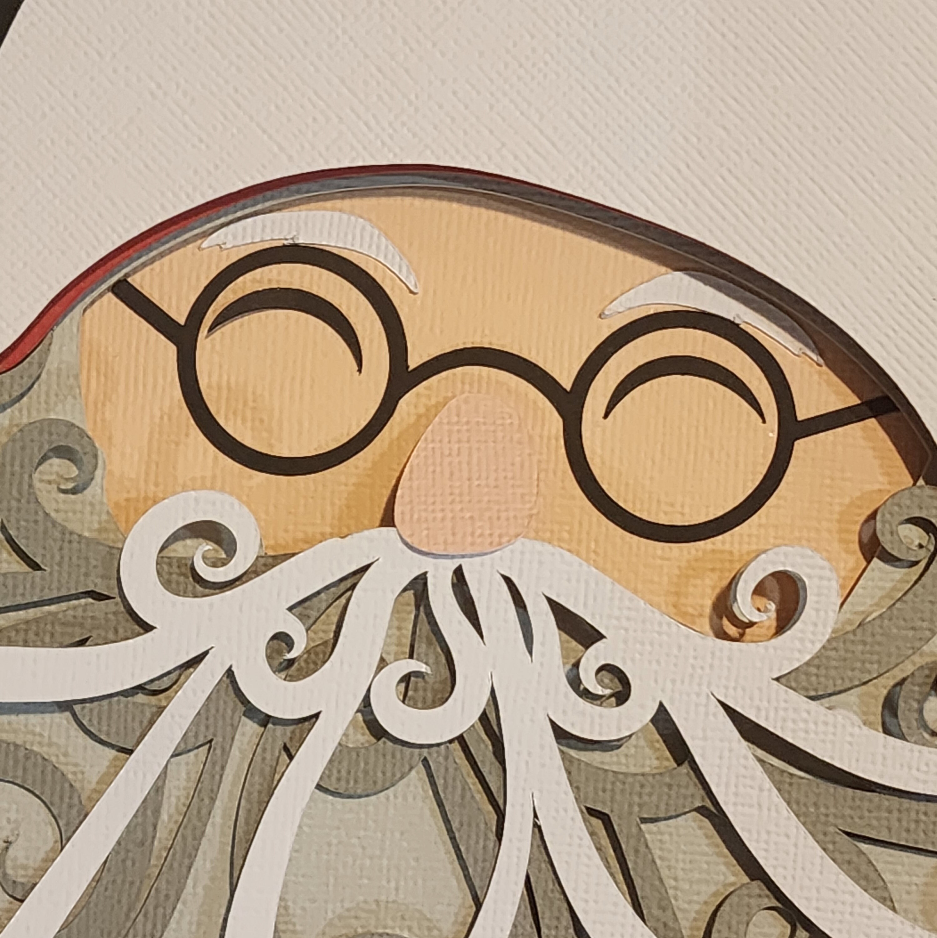 Sant Art, 3D Layered Art, 3D Christmas Art, Christmas Art, Christmas ...
