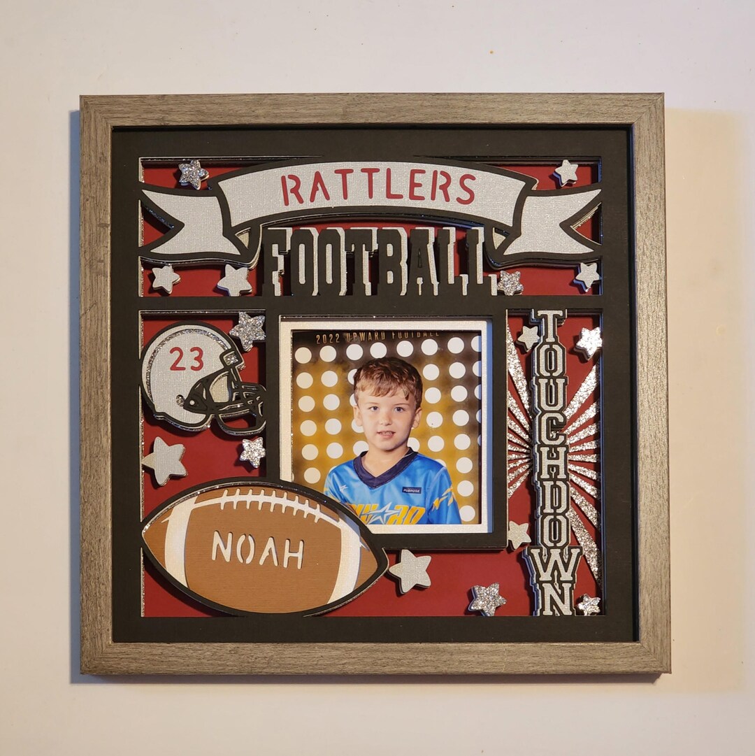 Framed Personalized Football Picture, Football Memorabilia Frame ...