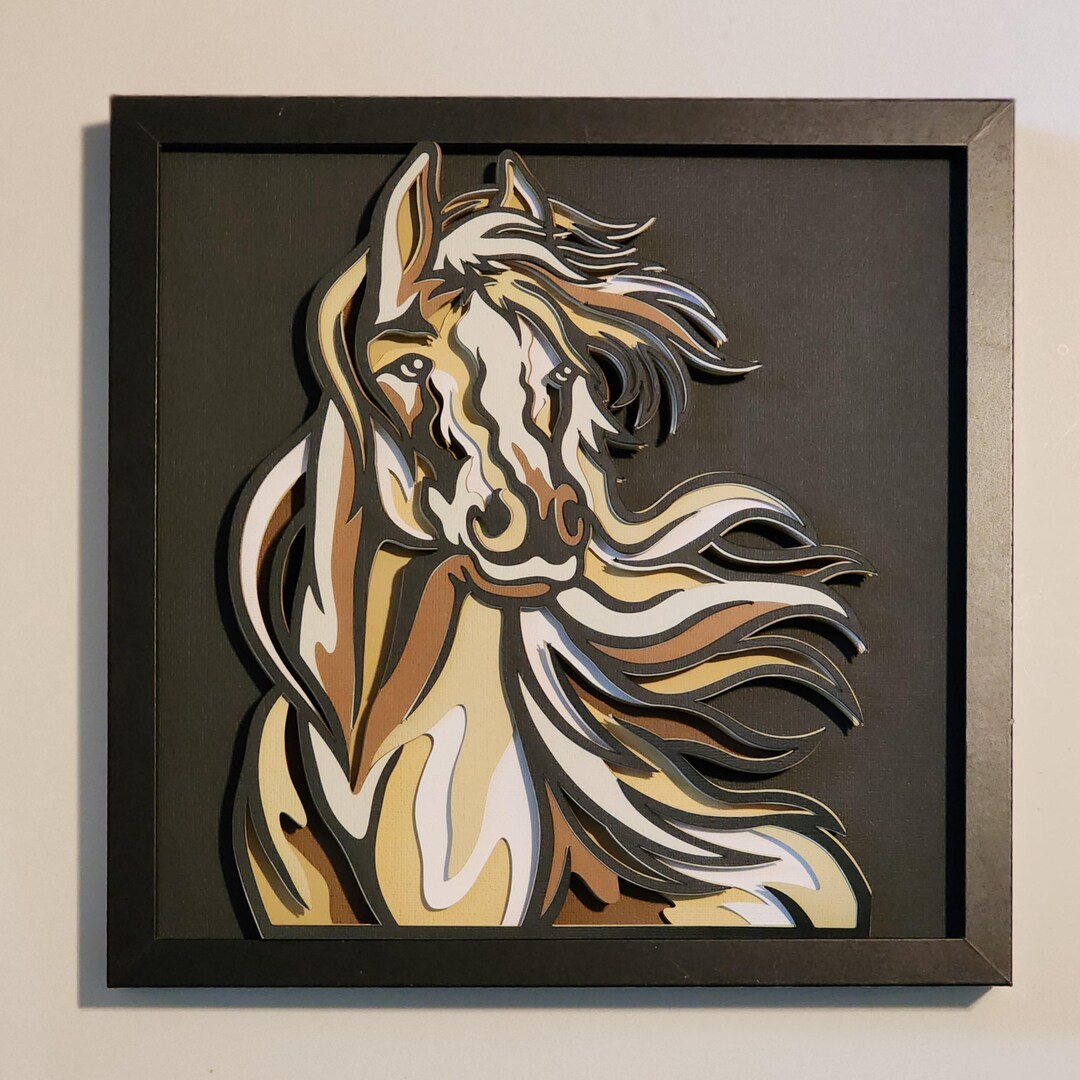 3D Layered Art, Layered Art, Horse Decor - Etsy