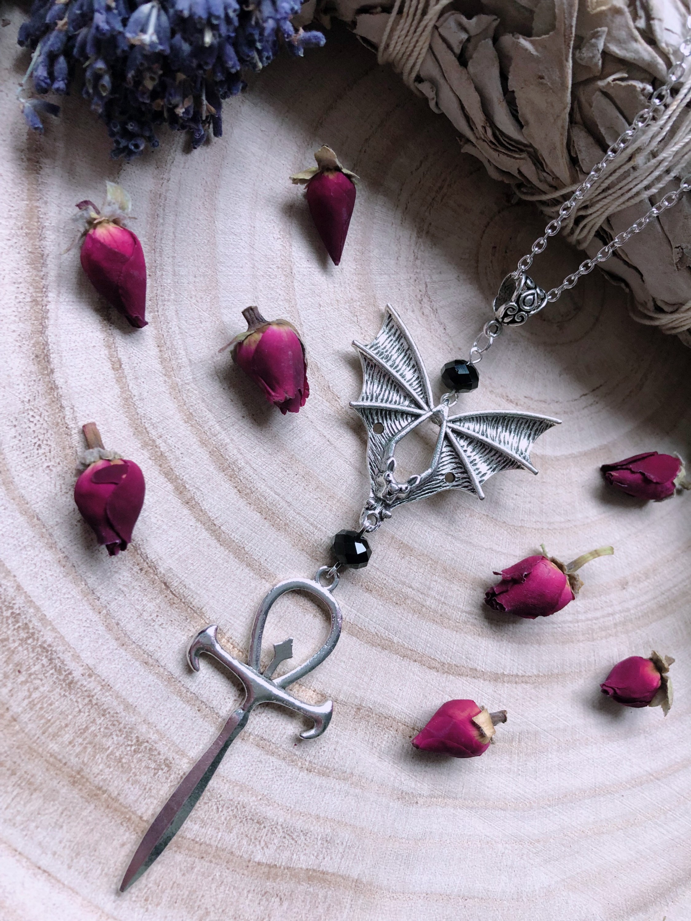 Gothic Vampyric Ankh Necklace, Vampyr, Vampyr Ankh Necklace, Vampire ...