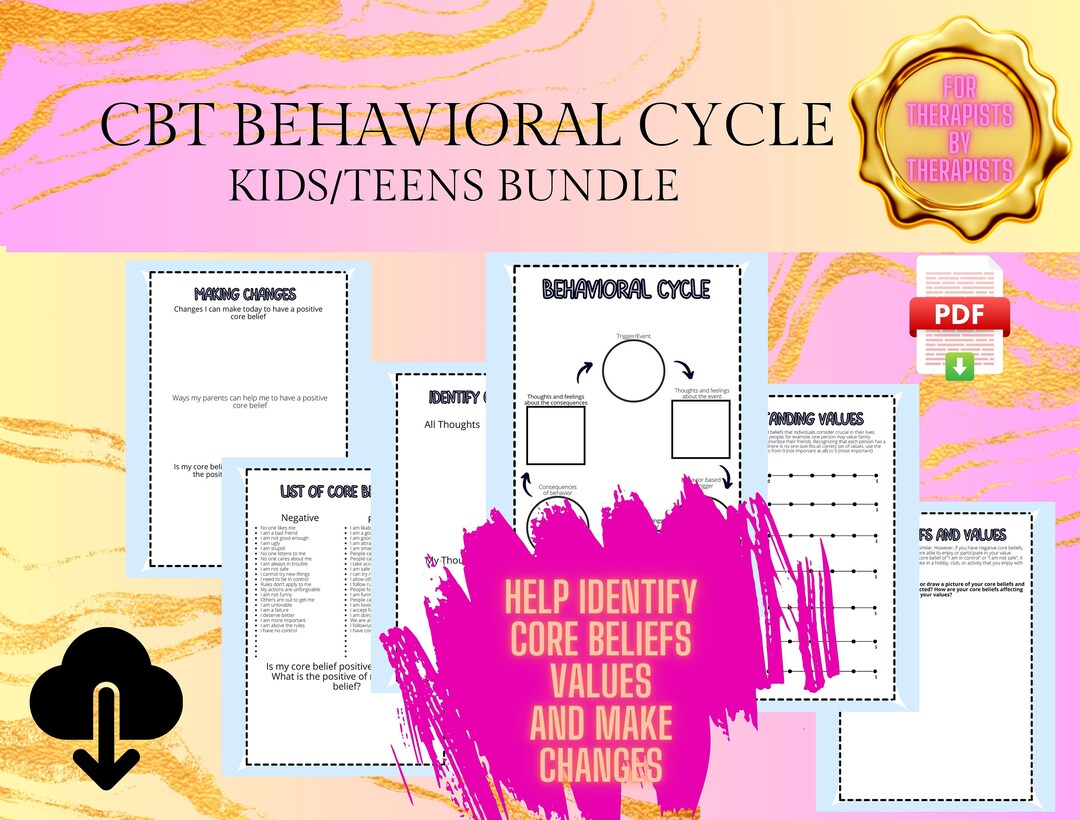 Printable Worksheet Identify Behavioral Cycle for Kids and Teens ...