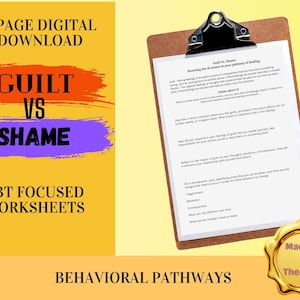 Printable Worksheet Discover the Difference Between Guilt Vs Shame ...
