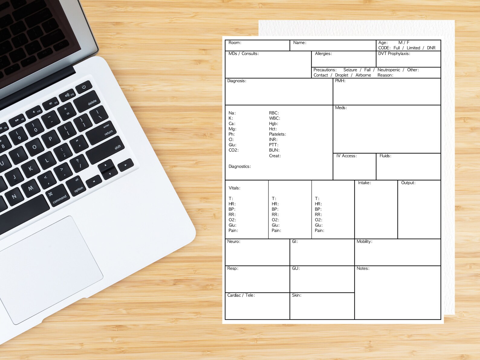 Med Surg Nurse Report Sheet Version 2 • SBAR • Patient Handoff ...