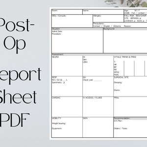 Med Surg Nurse Report Sheet SBAR Patient Handoff Printable Template PDF Brain Sheet RN New Grad ...