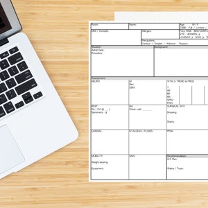 Post Op Nurse Report Sheet • SBAR • Patient Handoff • Printable ...