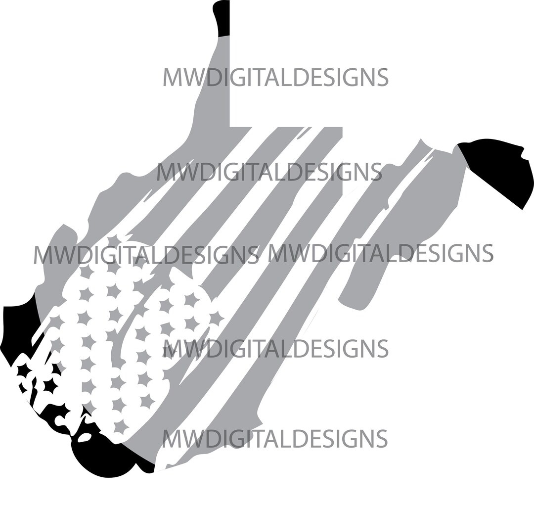 West Virginia USA Flag SVG - Etsy