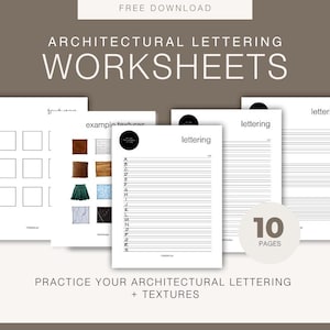 Architectural Lettering, Texture Worksheet | Handwriting Worksheets ...