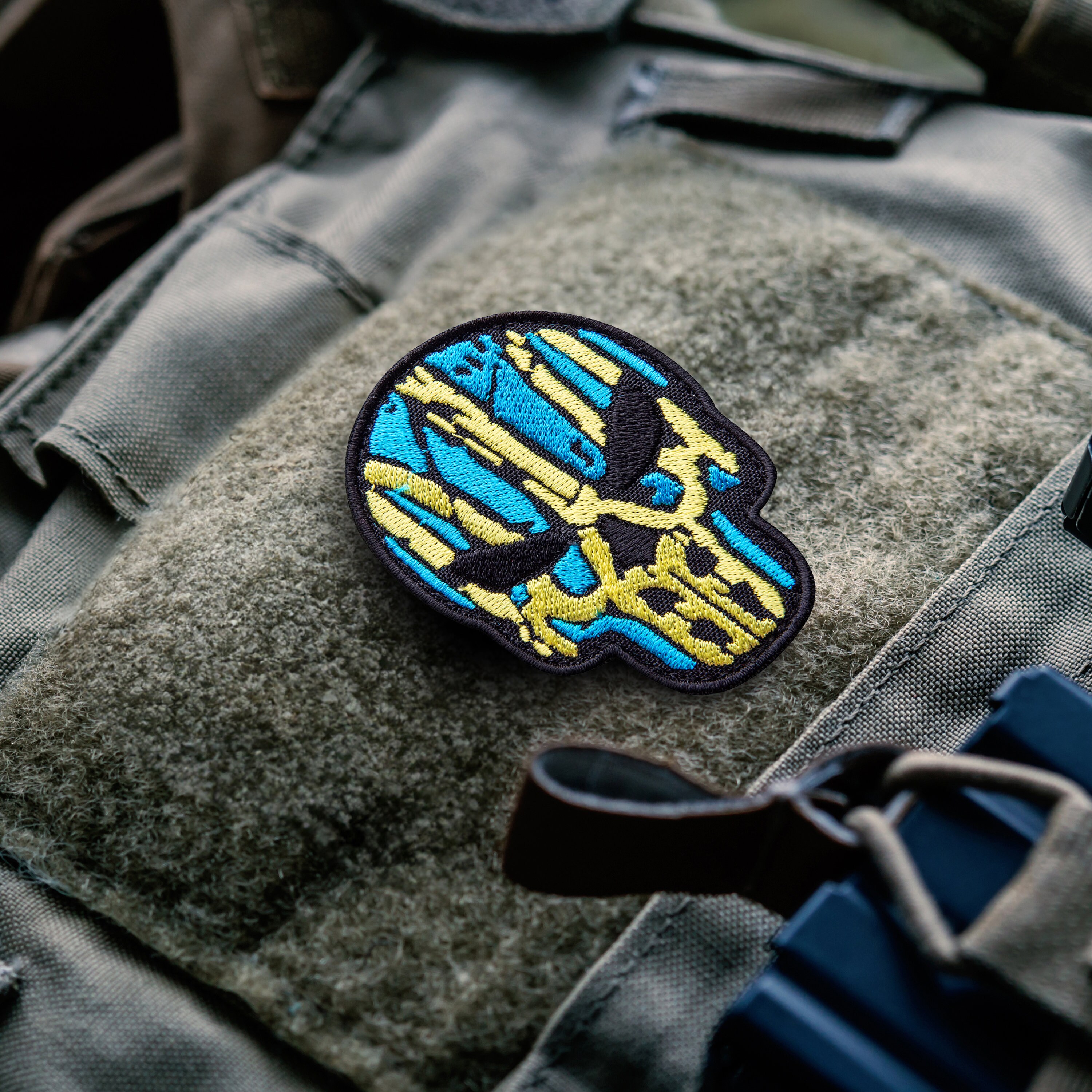 Chevron Velcro Patch Skull Coat of Arms of Ukraine 7.5x6 Cm ...