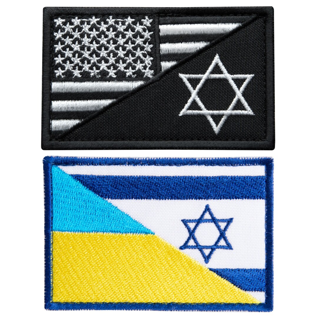 Set of 2 Velcro Patches: Flags of Ukraine and Israel USA - Etsy