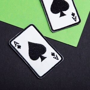 Chevron Glow in the Dark With Velcro Card Ace of Spades 5x8 Cm 2 Pcs - Etsy