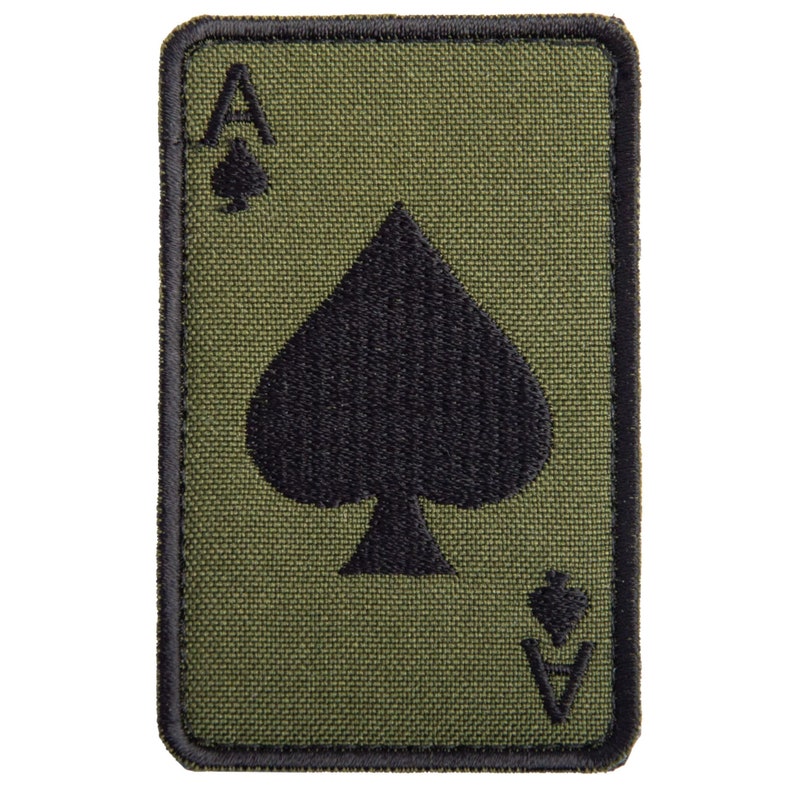 Ace of Spades Patch Death Card Velcro Patches, Tactical Military Patch ...