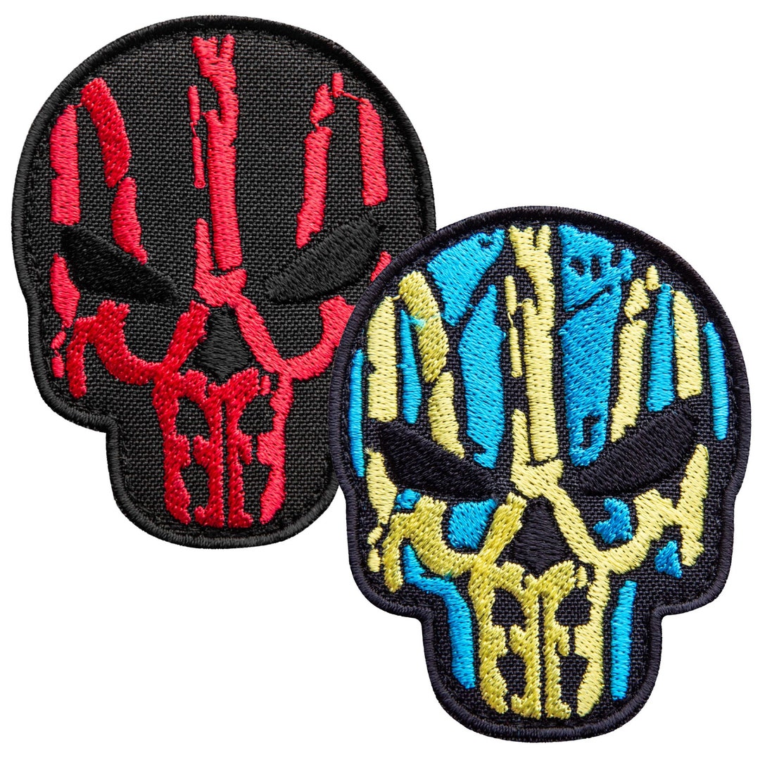Chevron Velcro Patch Skull Coat of Arms of Ukraine 7.5x6 Cm ...