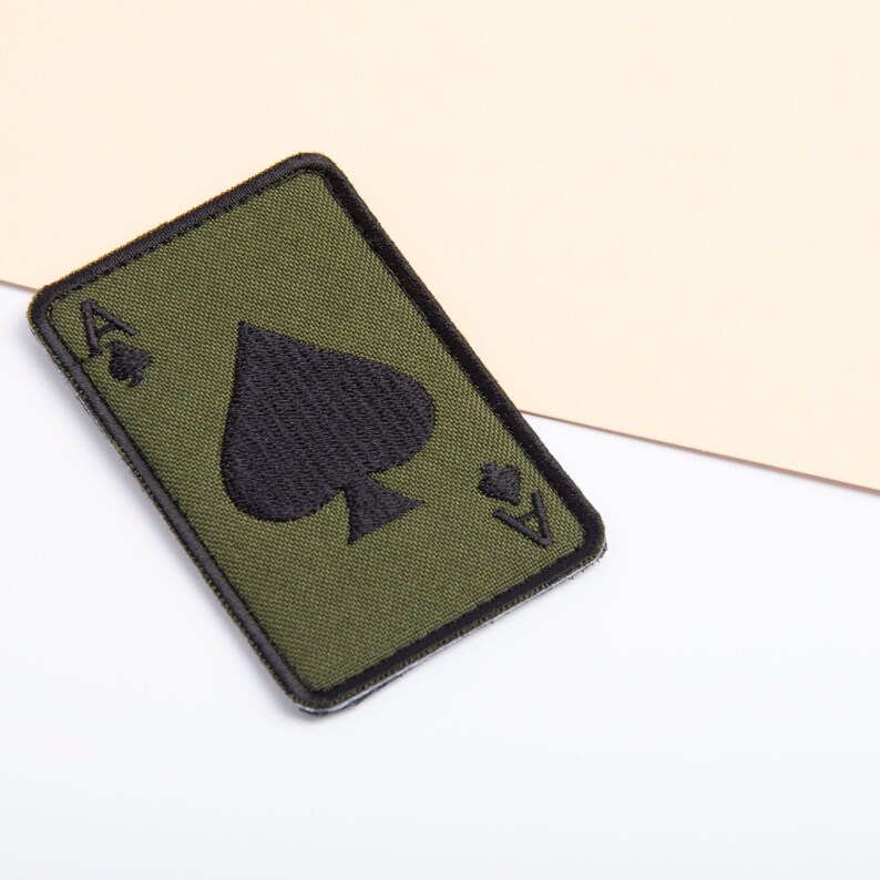 Ace of Spades Patch Death Card Velcro Patches, Tactical Military Patch ...