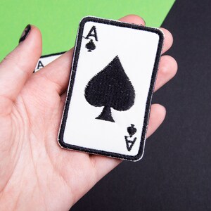 Chevron Glow in the Dark With Velcro Card Ace of Spades 5x8 Cm 2 Pcs - Etsy