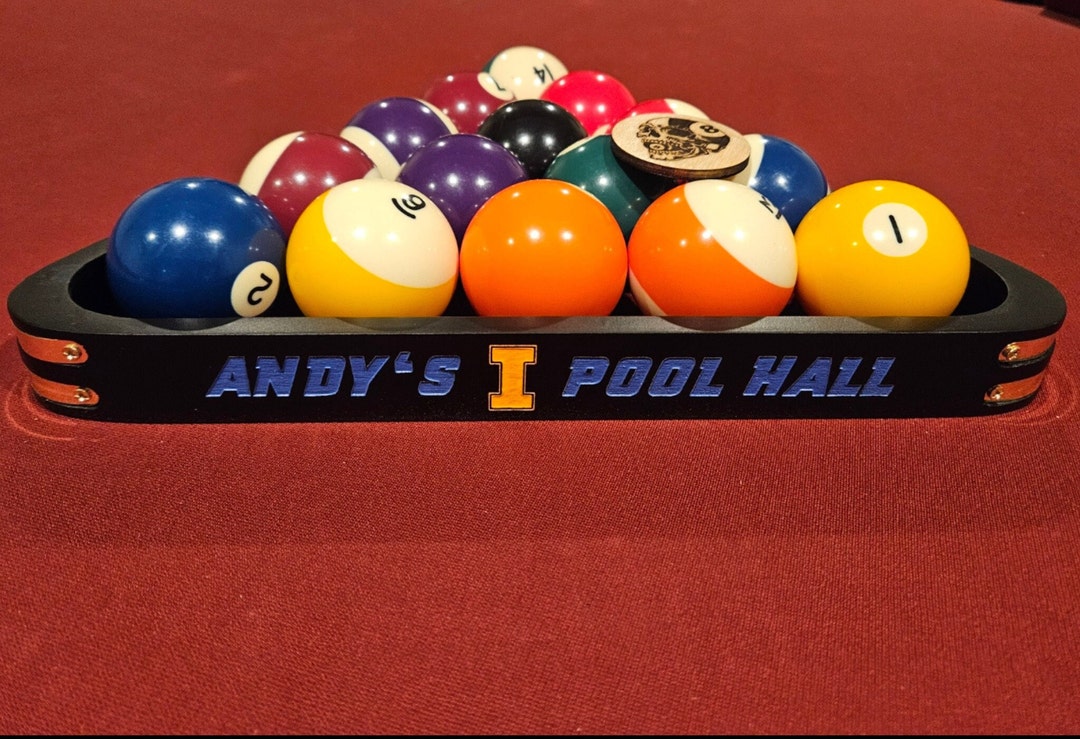 Personalized Billiards Triangle Pool Triangle Gift for Him Her Wedding ...