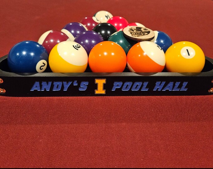 Personalized Billiards Triangle Pool Triangle Gift for Him Her Wedding ...