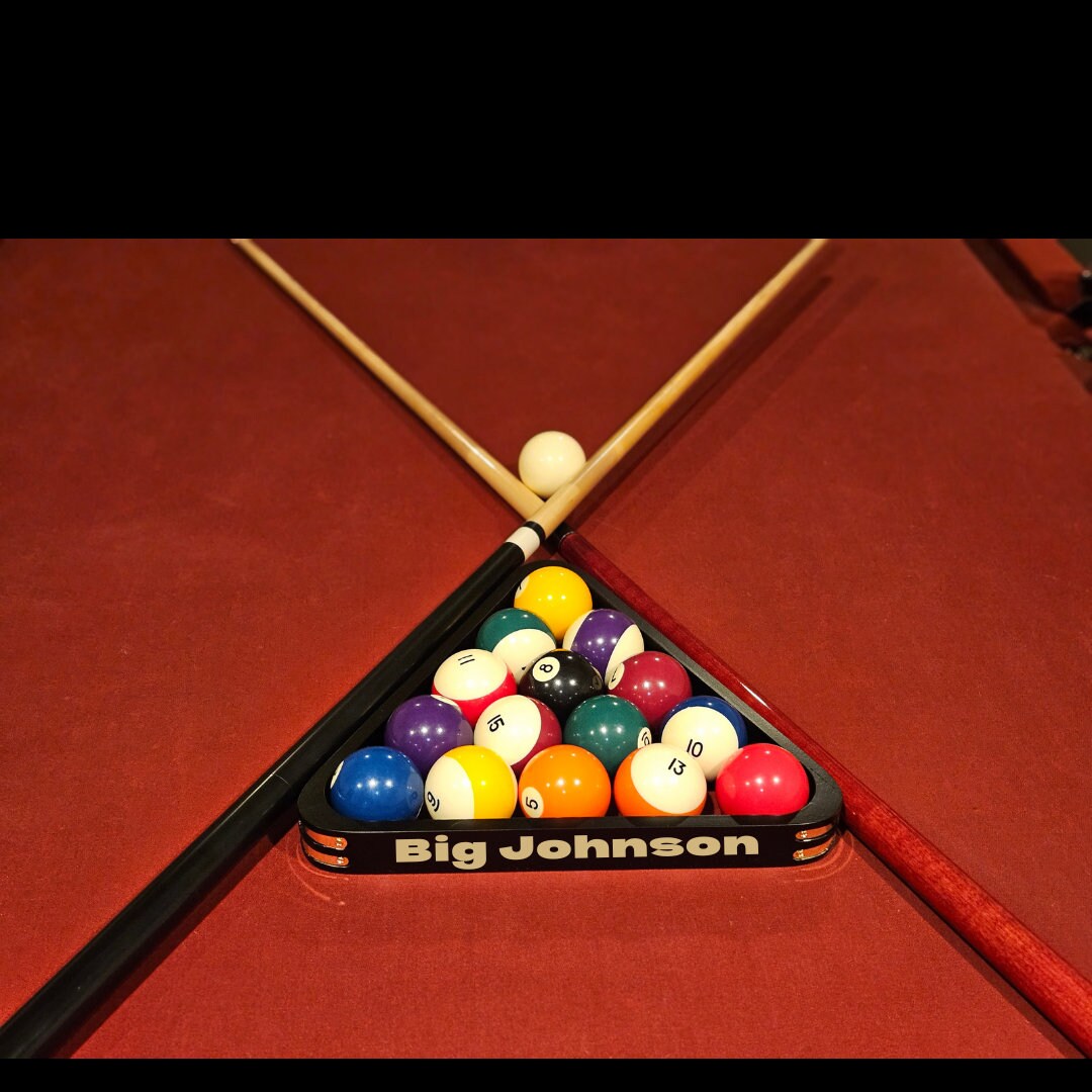 Big Johnson - Custom Engraved Billiards Rack Design - Unique Pool Room ...
