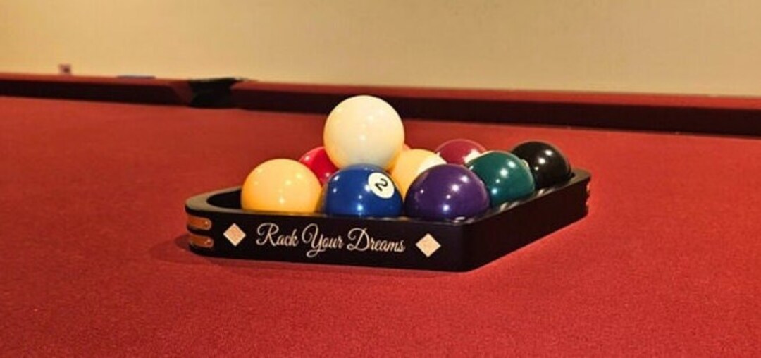 Personalized 9 Ball Pool Rack, Wood Rack for Game Room, Game Room Decor ...